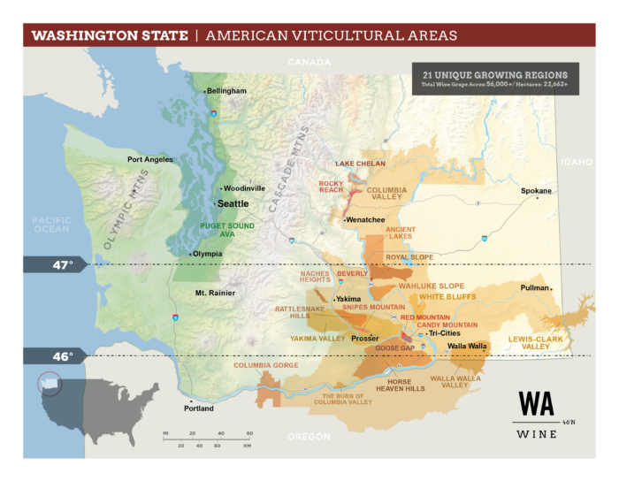 Washington State AVA Map - Washington State Wine Commission
