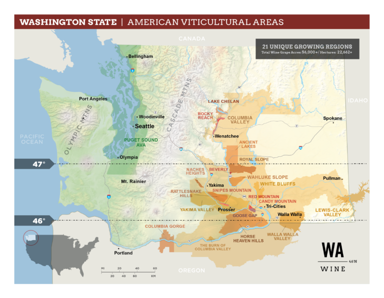 Washington State AVA Map - Washington State Wine Commission